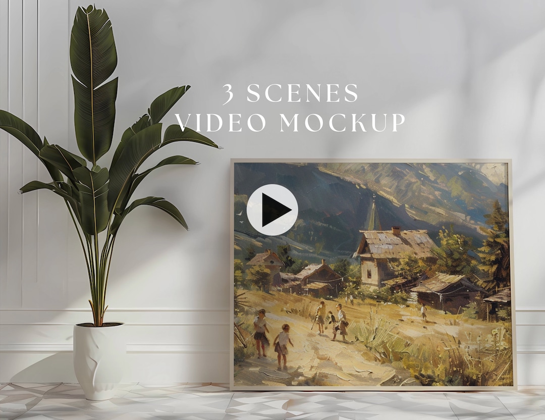 5:4 Video Frame Mockup, Animated Frame Mockup, PSD Smart Object ...
