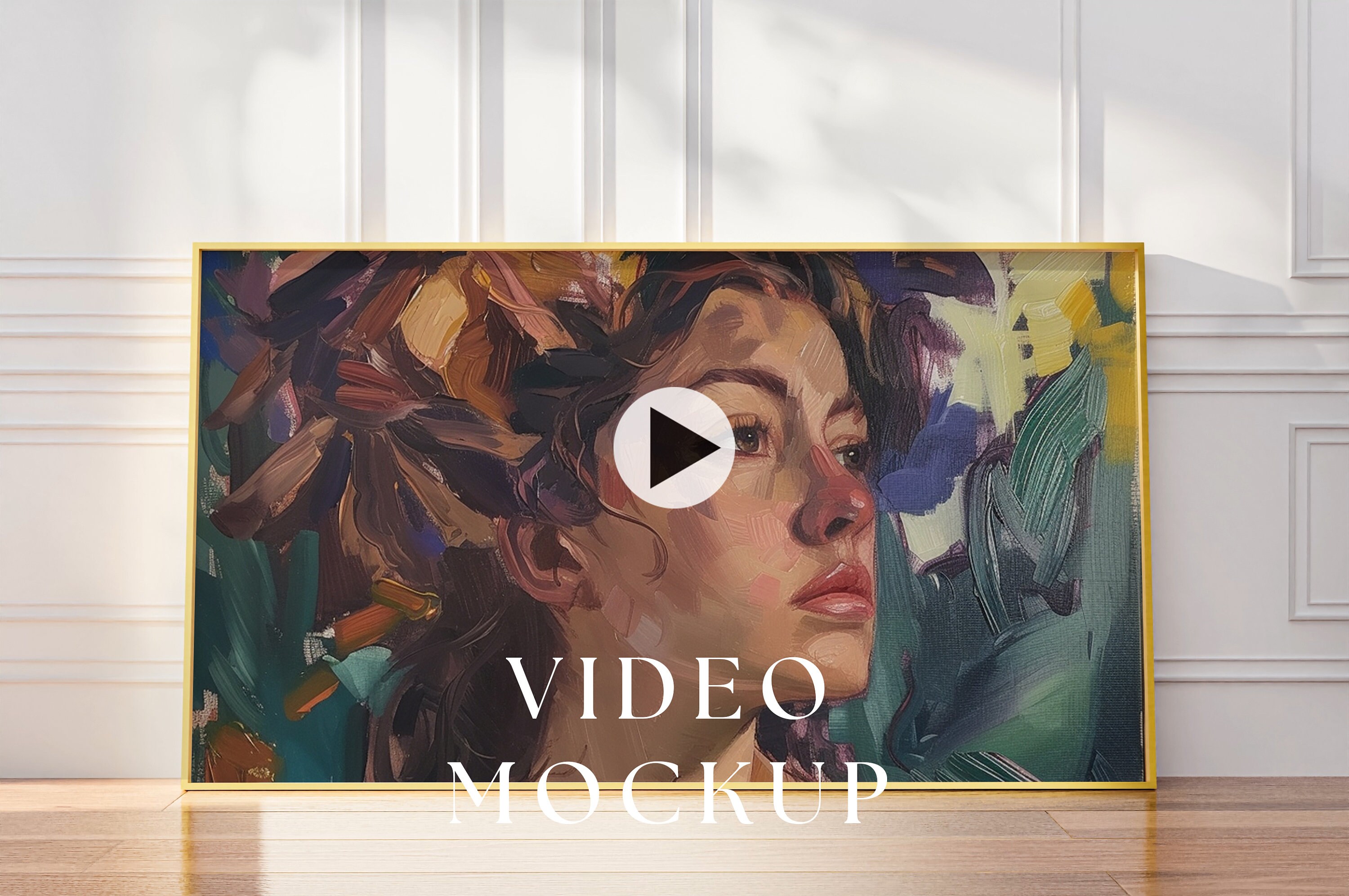 16x9 Video Frame Mockup, Animated Frame Mockup, PSD Smart Object ...