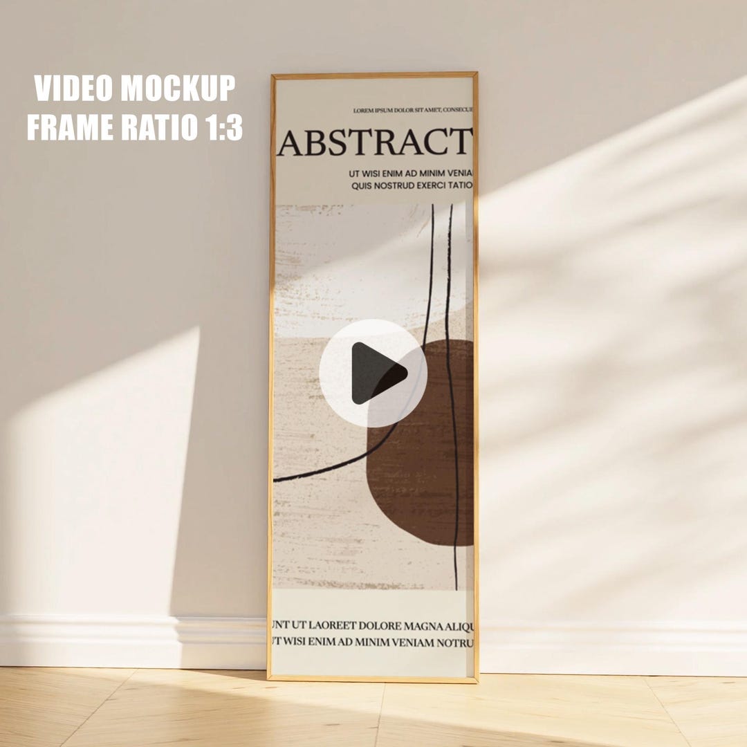 Frame 1:3, Video Frame Mockup, Animated Frame Mockup, PSD Smart Object ...