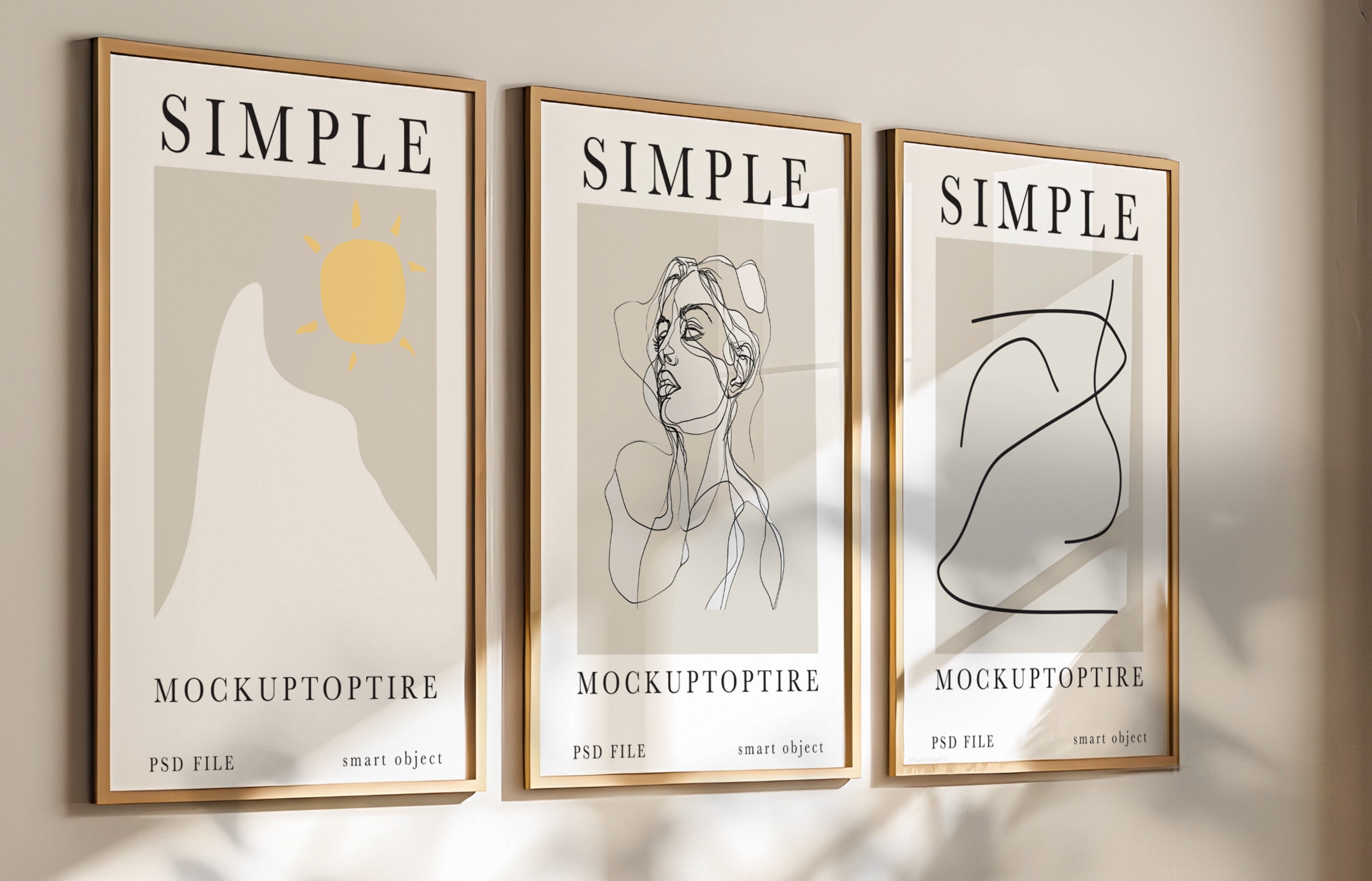 Three Frame Video Mockup, Animated Frame Mockup, Smart Object, PSD ...