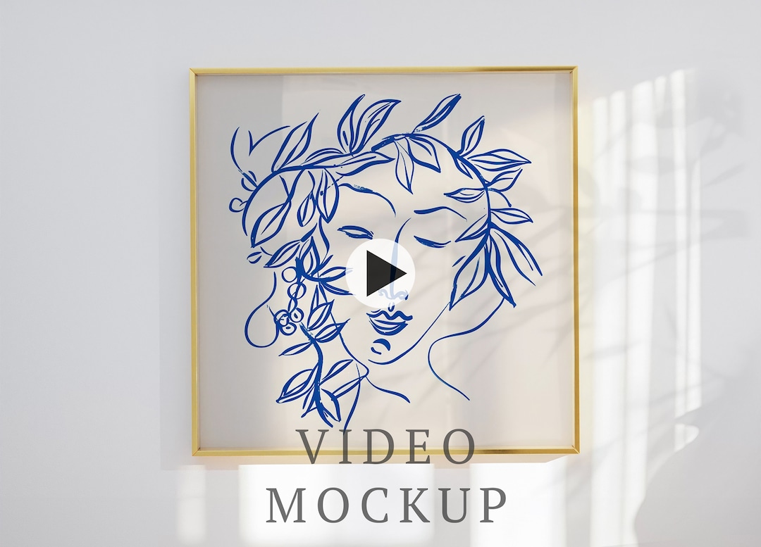 Video Frame Ratio 1x1 Mockup, Animated Frame Mockup, Smart Object, PSD ...