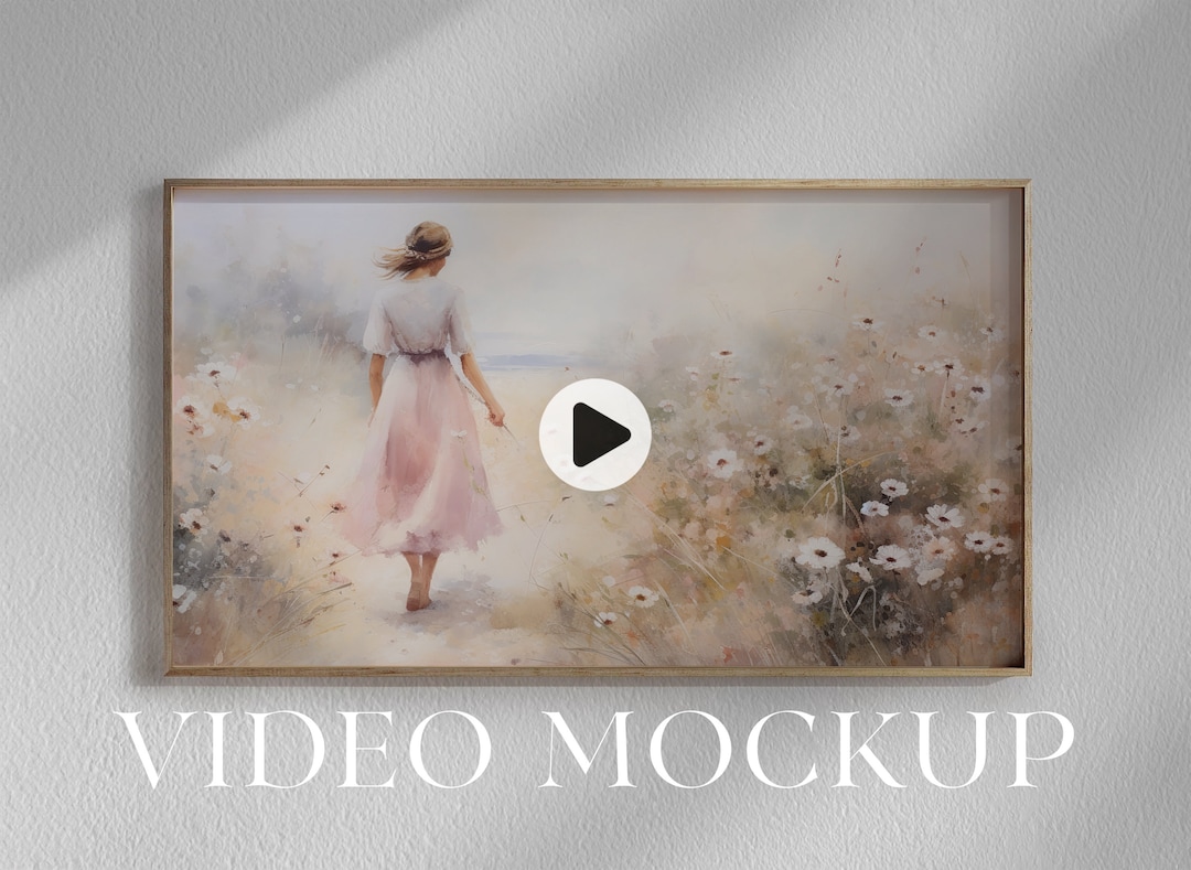 Video Frame 16:9 Mockup, Animated Frame Mockup, PSD Smart Object, Print ...