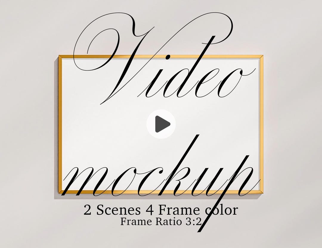 Frame 3:2 and 2 Scenes Video Mockup, Animated Frame Mockup, PSD Smart ...