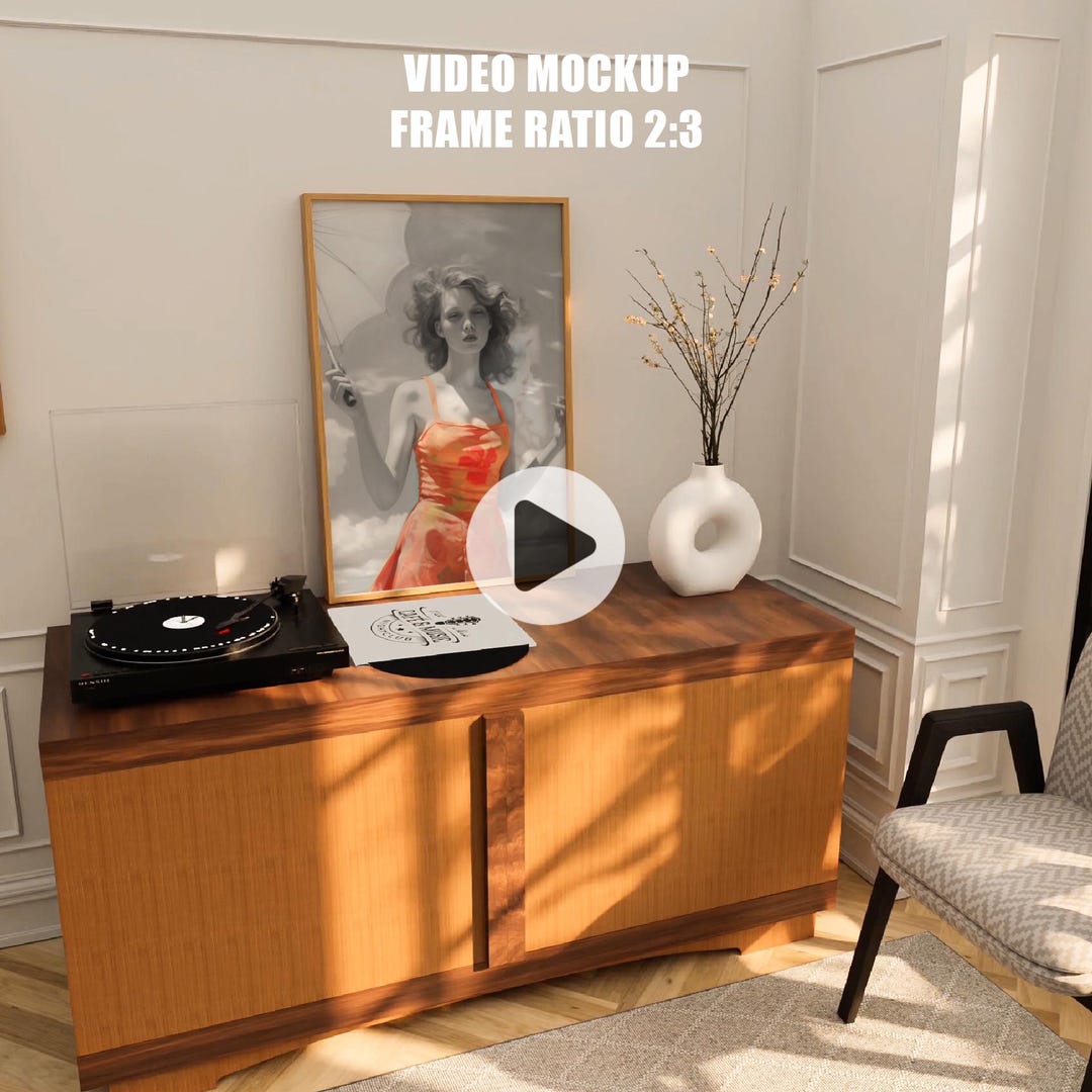2:3 Video Frame Mockup, Animated Frame Mockup, PSD Smart Object ...