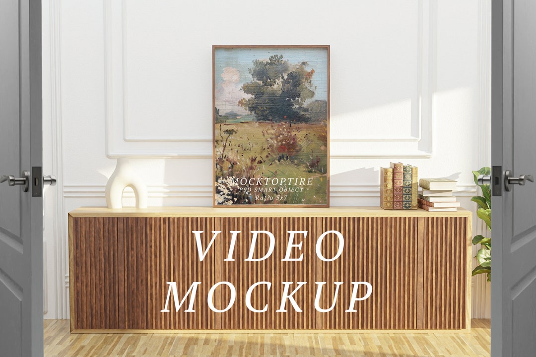 5:7 Video Frame Mockup, Animated Frame Mockup, Smart Object, PSD Smart ...