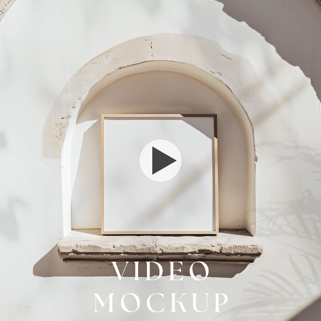 1x1 Video Frame Mockup, Animated Frame Mockup, Smart Object, PSD Smart ...