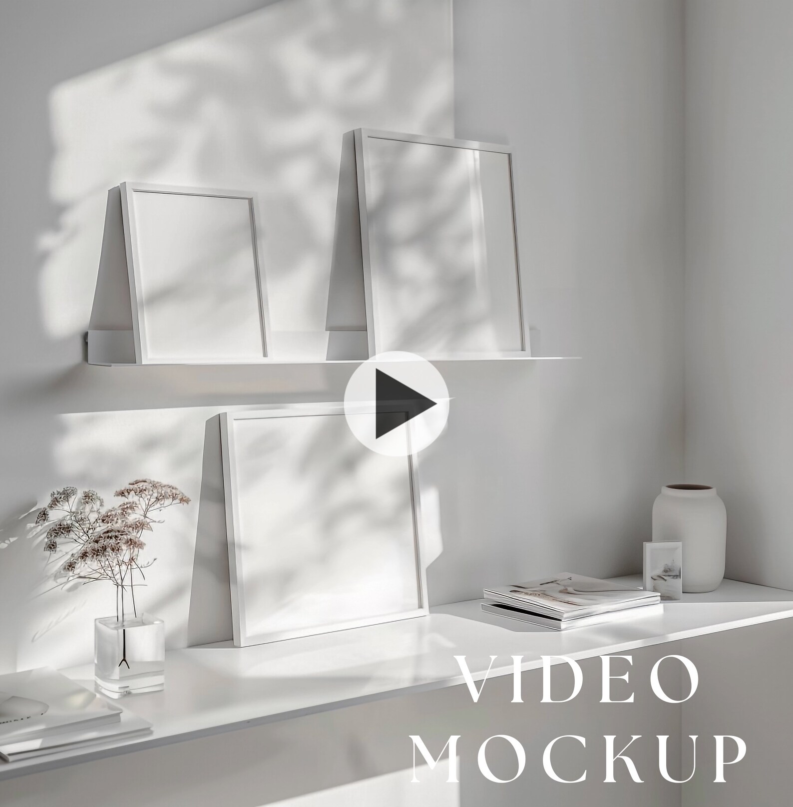 Video Frame Mockup, Animated Frame Mockup, PSD Smart Object, Print Art ...