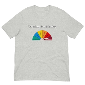 Yapping Level Today Meter Meme Shirt | Weird Gift, Shirts That Go Hard ...