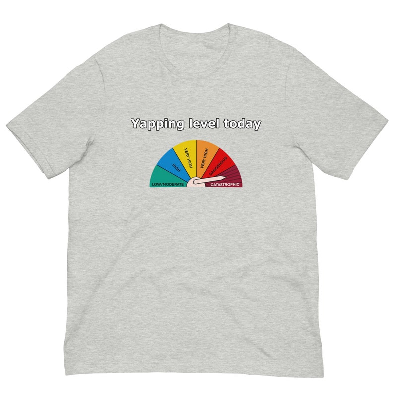Yapping Level Today Meter Meme Shirt | Weird Gift, Shirts That Go Hard ...
