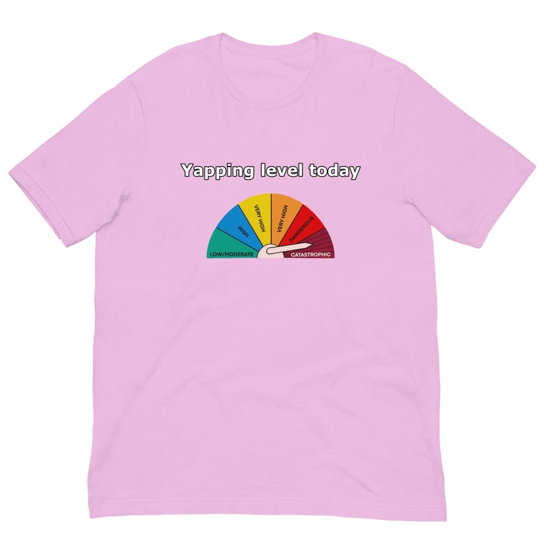 Yapping Level Today Meter Meme Shirt | Weird Gift, Shirts That Go Hard ...