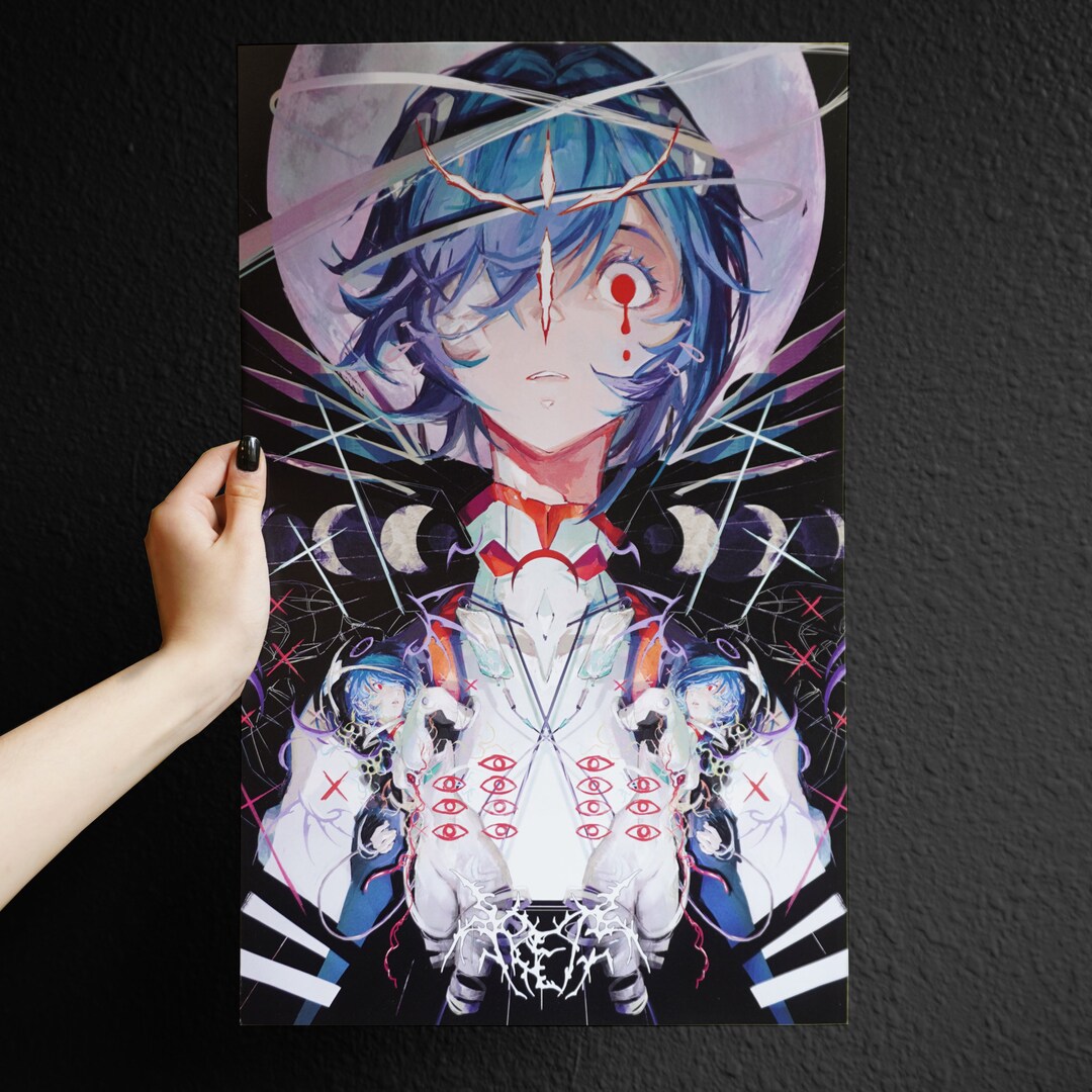 Rei Sorrow 11x17 Art Print Free Shipping Evangelion Edgy Metal Dark ...