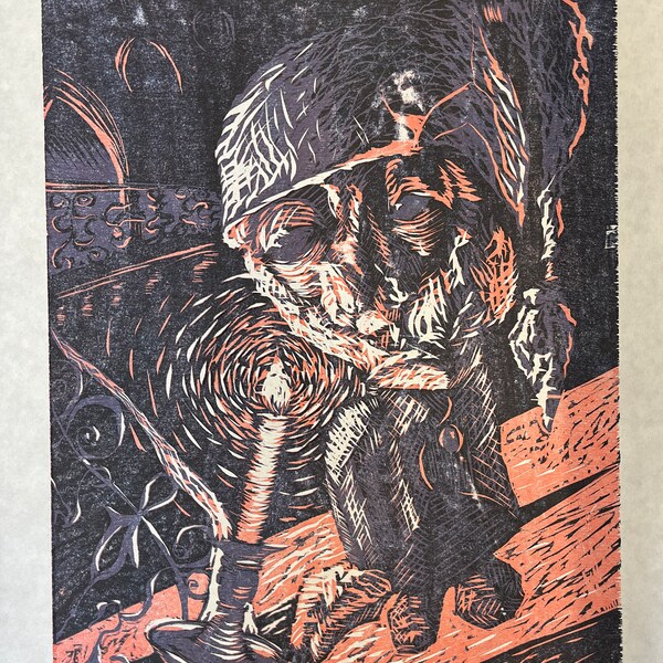 Reduction Woodcut - Etsy