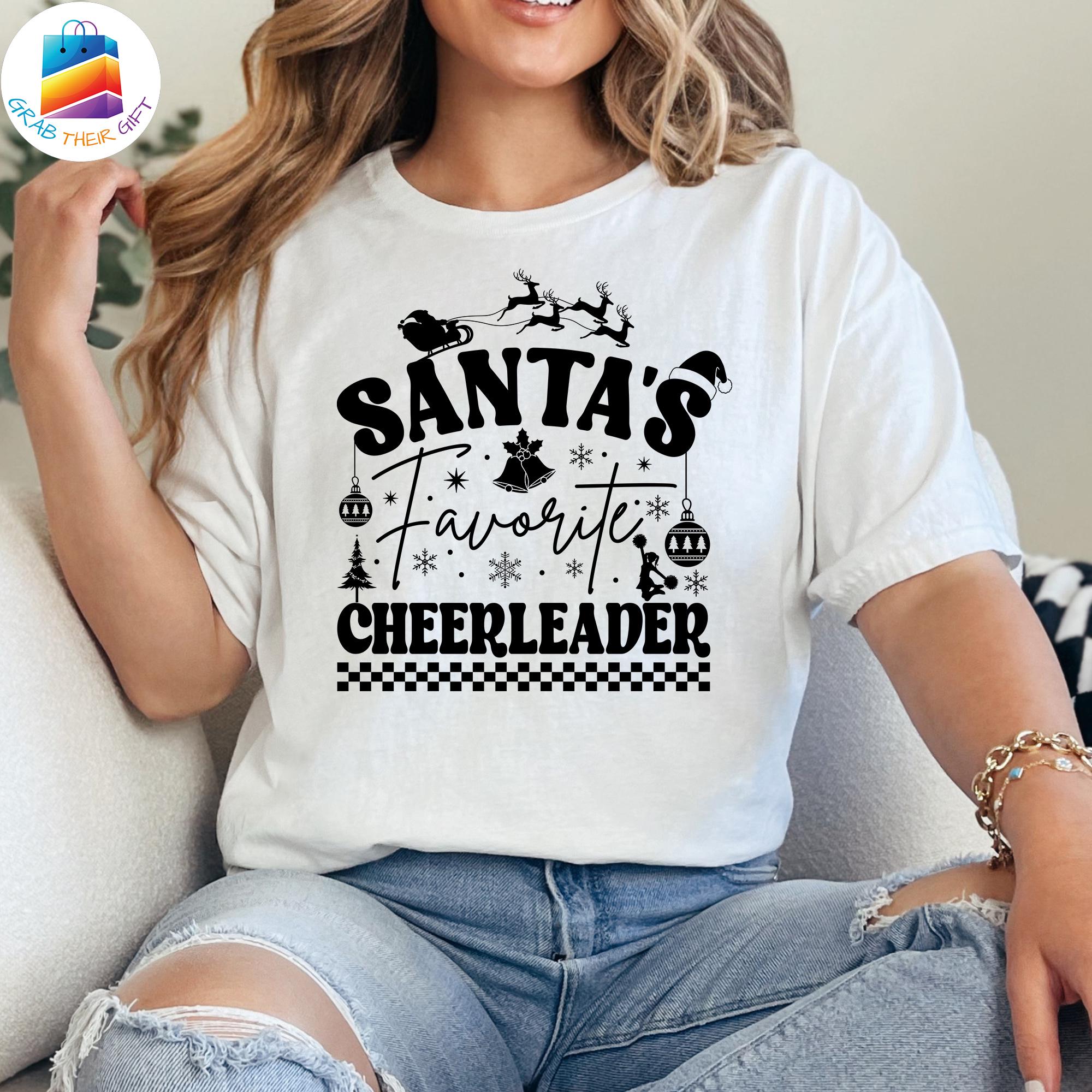 Santa's Favorite Cheerleader Shirt, Christmas Snowflake Shirt, Magical ...