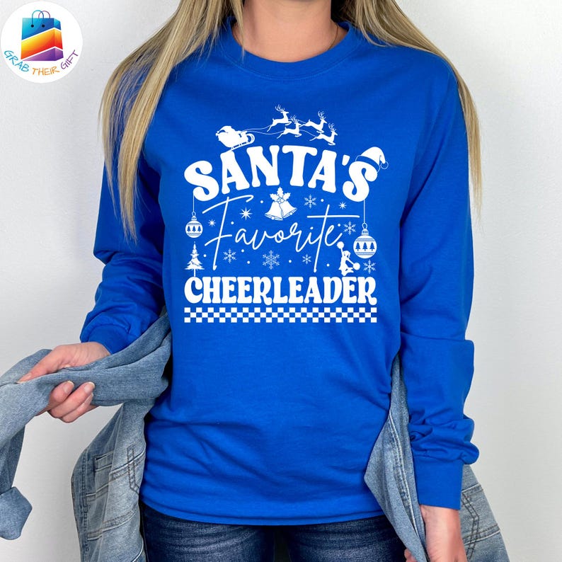 Santa's Favorite Cheerleader Shirt, Christmas Snowflake Shirt, Magical ...
