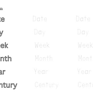 Days of the Week/ Months of the Year/bonus Words - Color and Trace - 4 ...