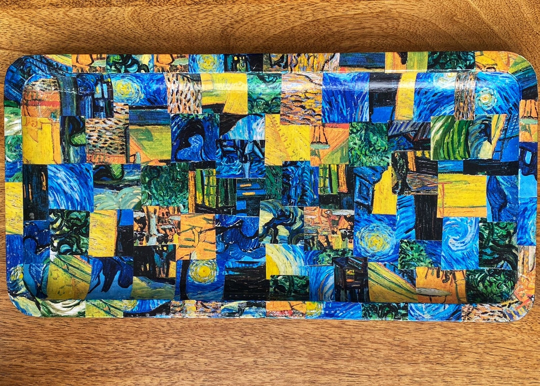 Decorative Tray With Unique Fine Art Van Gogh Patchwork Design - Etsy