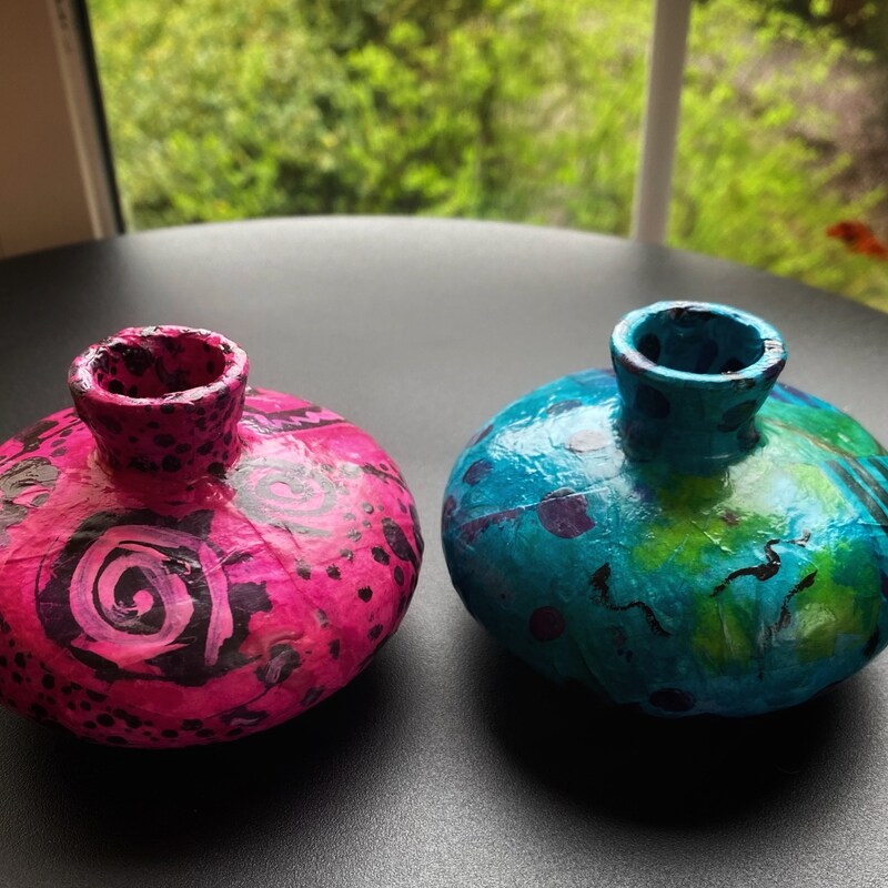 Colorful Flower Vase - Etsy