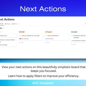 Getting Things Done (GTD) Notion Template | Life Planner | Productivity ...