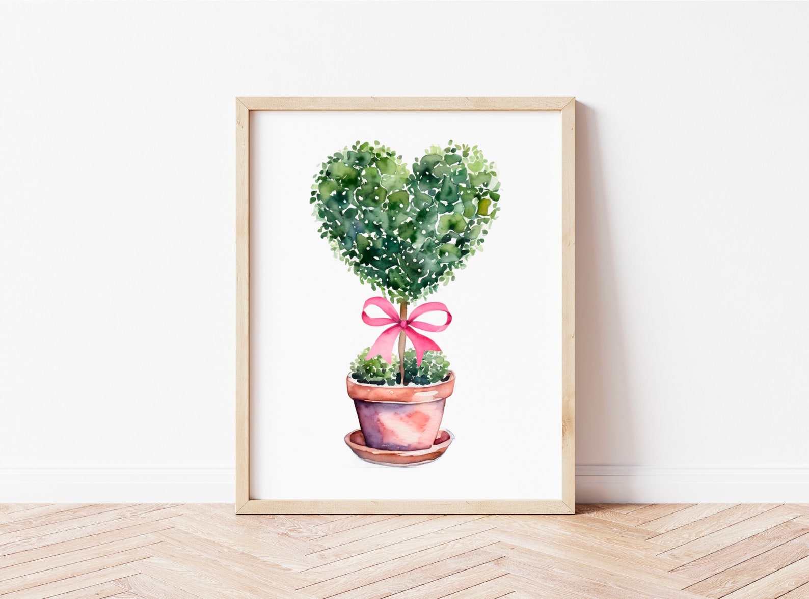 Topiary Valentine’s Day Heart Bundle Watercolor Drawing Clipart .png ...