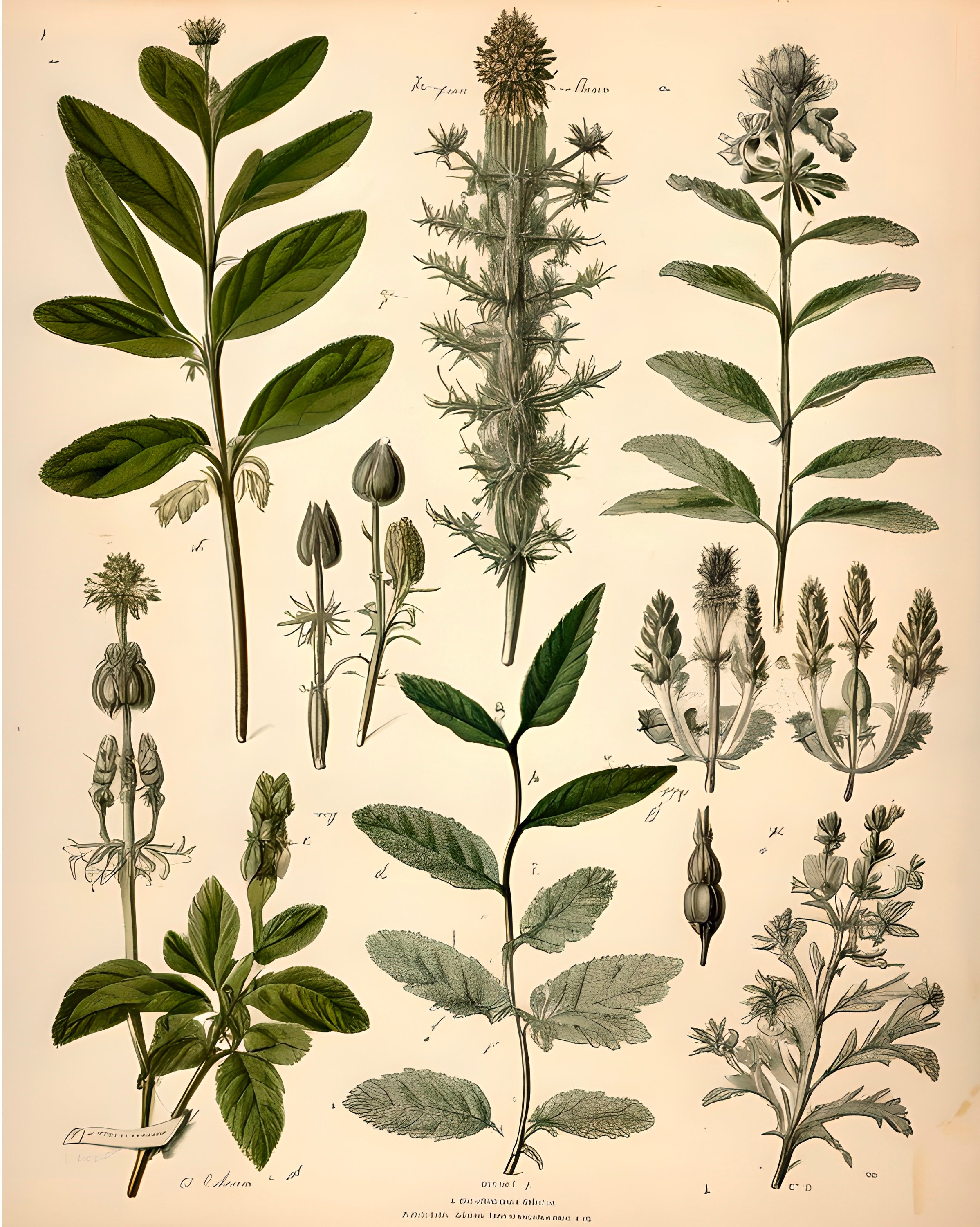 Plant Specimen Botanical Drawing Clipart Digital Download - Etsy