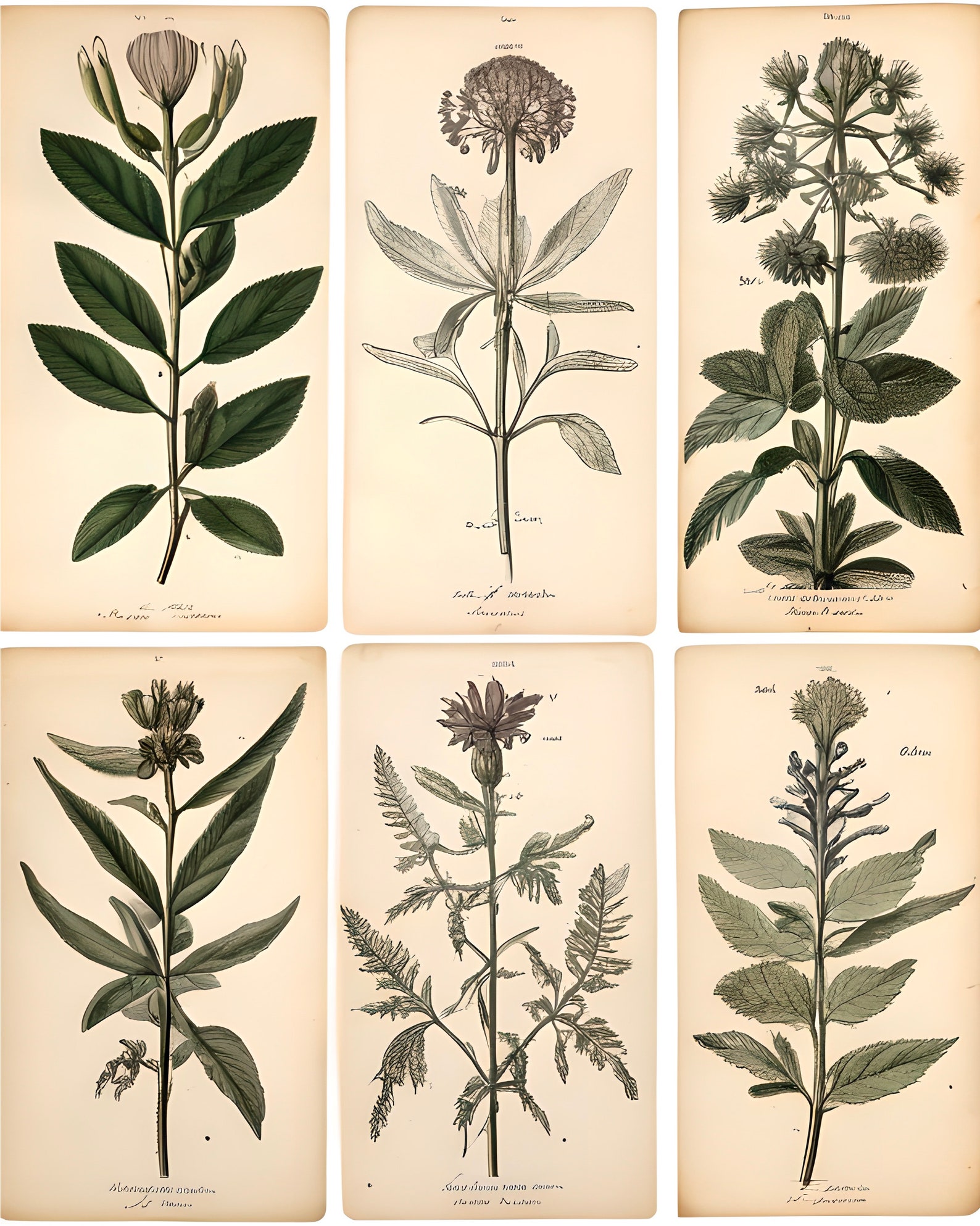 Plant Specimen Botanical Drawing Clipart Digital Download - Etsy