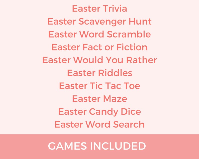 Easter Games Printable, Easter Trivia, Easter Adult Games, Easter ...