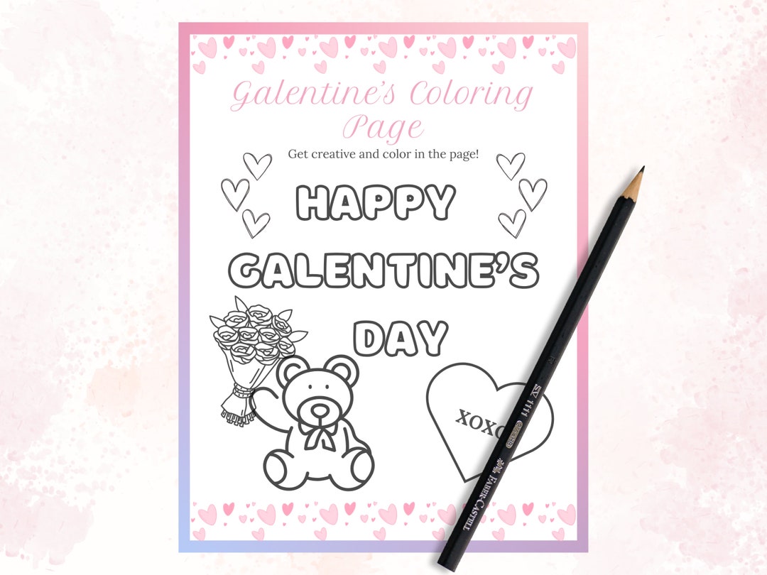 Galentine's Day Coloring Page - Etsy