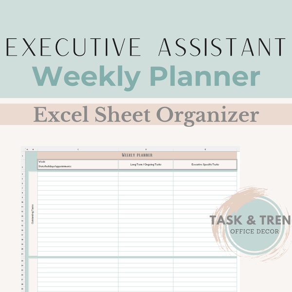 Executive Assistant Excel - Etsy