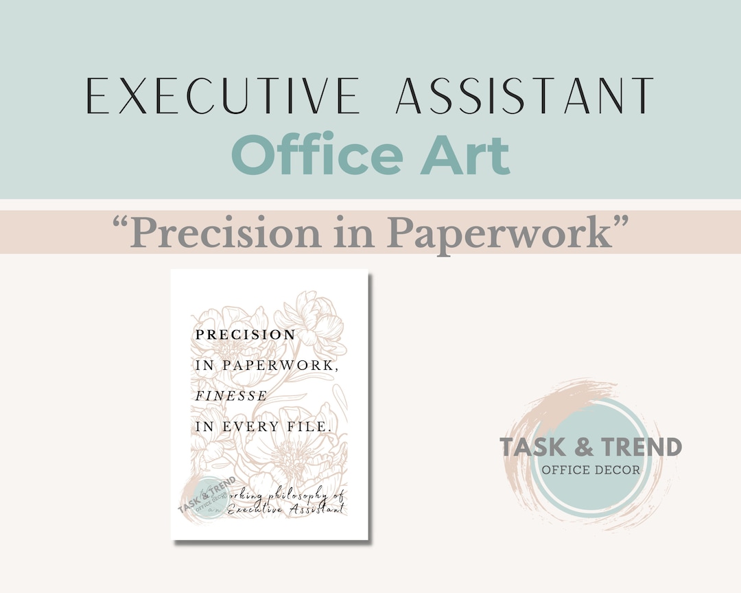 Printable Executive Assistant Wall Art Gift Office Administrative ...