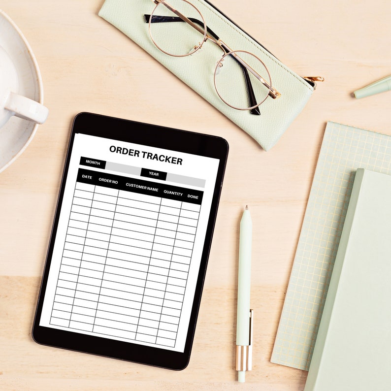 Customizable Tracker, Editable Order Tracker, Business Organizer, E ...
