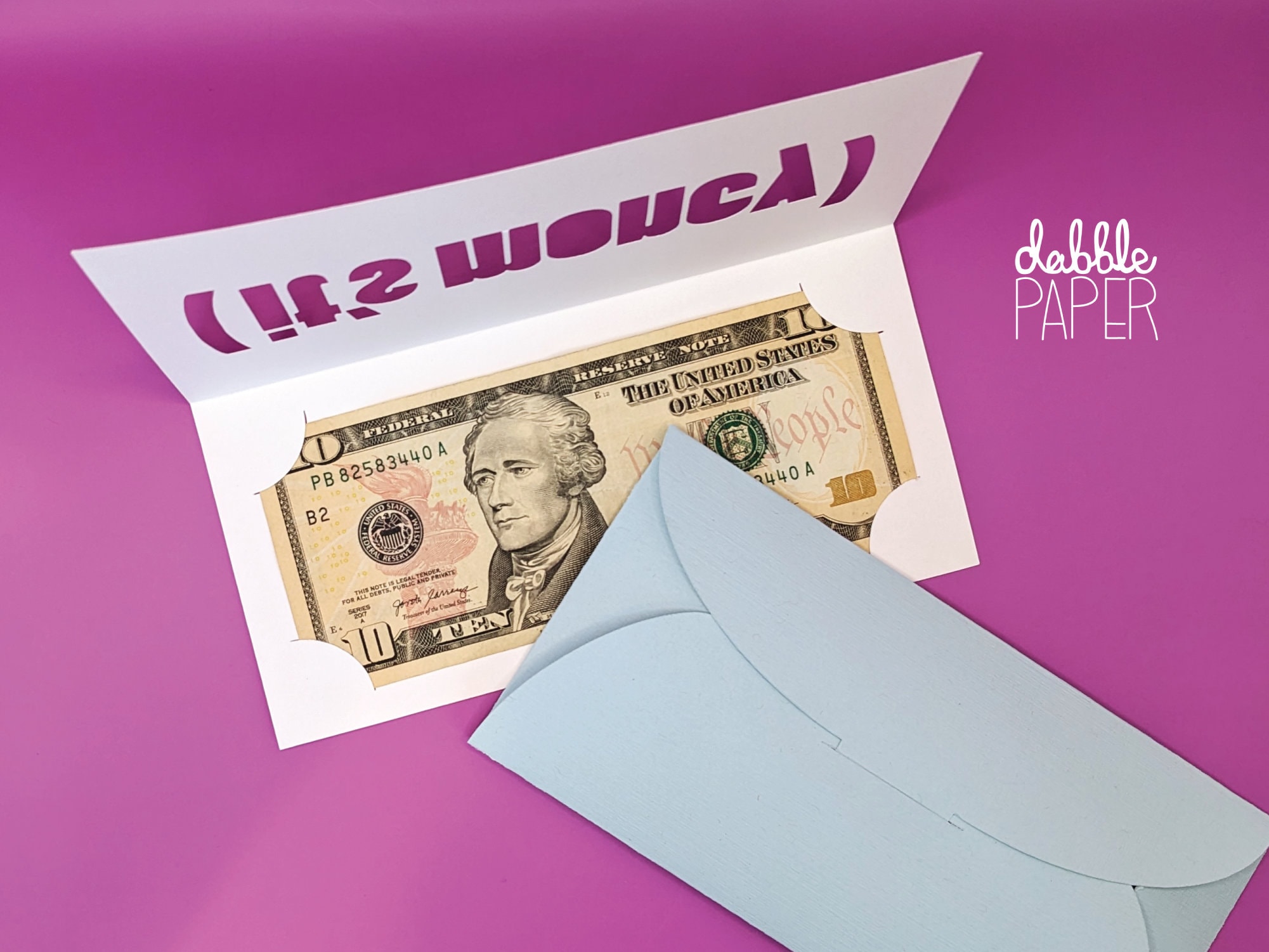 Funny Money Card and Envelope - Cricut DIY - SVG Download - Etsy