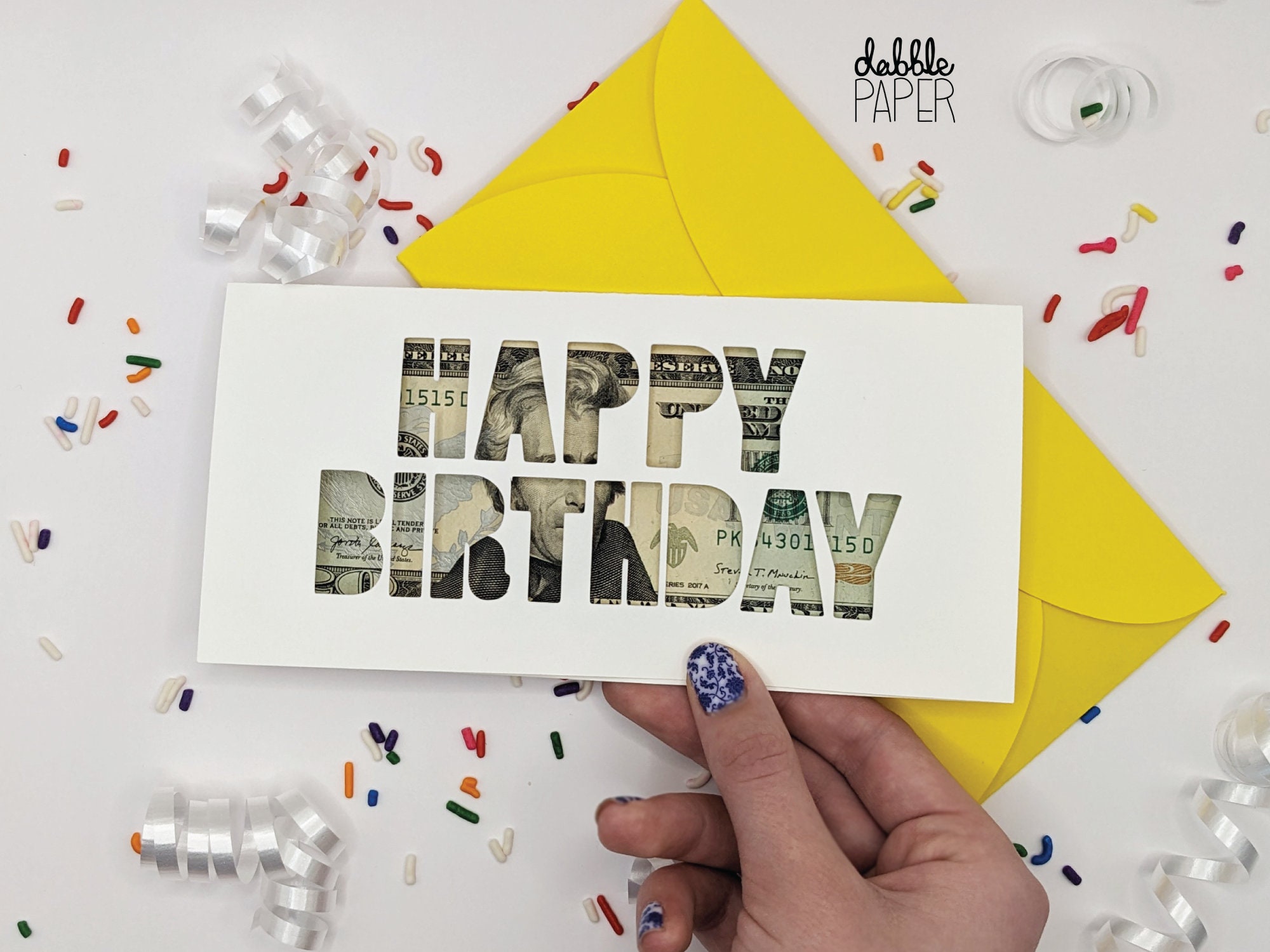 Happy Birthday Money Card and Envelope - Cricut DIY - SVG Download - Etsy