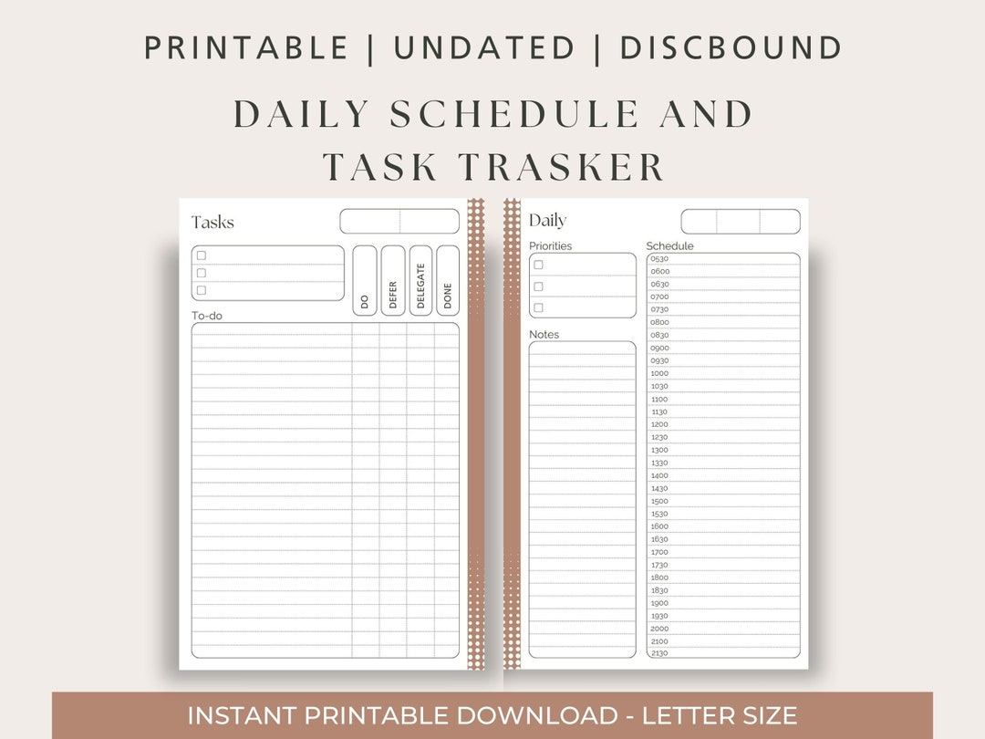 Daily Journal Pages Printable With Task Tracker | Discbound | Junior ...