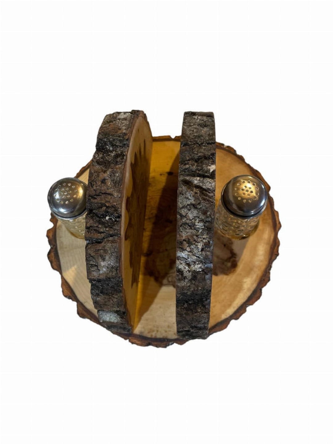 Rustic Log Slice Napkin Holder - Etsy