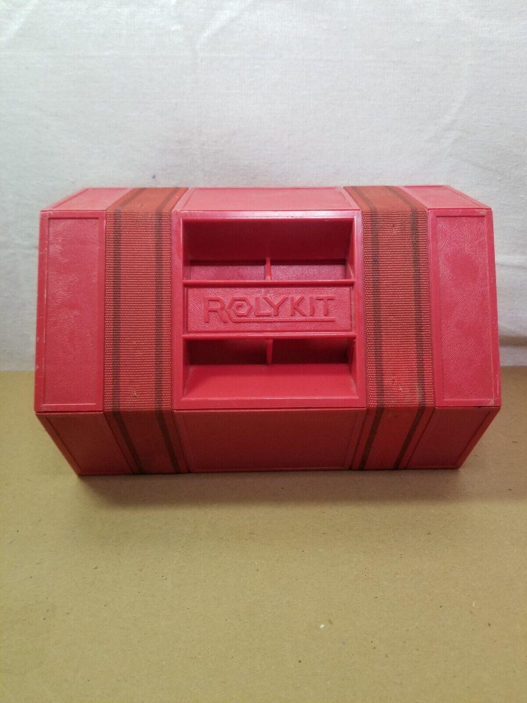 Vintage ROLYKIT Red Organizer Roll-up Case Arts Crafts, Fishing ...