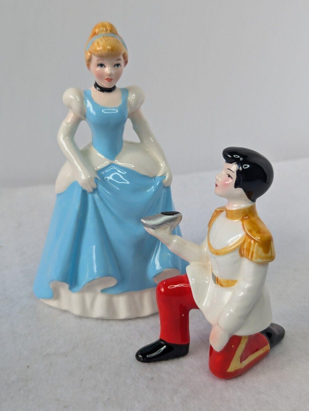 Vintage Disney Japan Cinderella-prince Charming Ceramic Figurines - Etsy