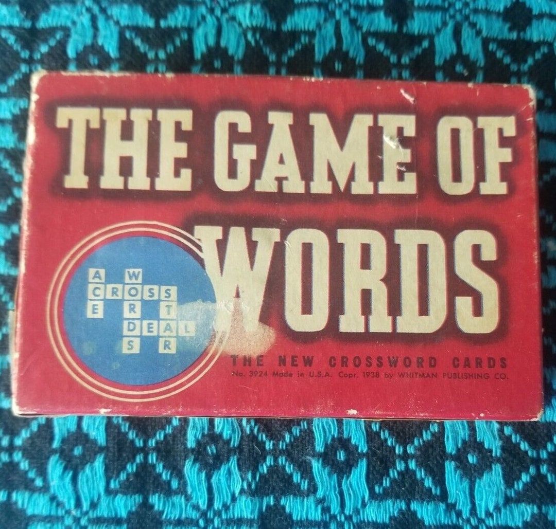 Vintage Card Game Whitman the Game of Words Complete 1938 - Etsy