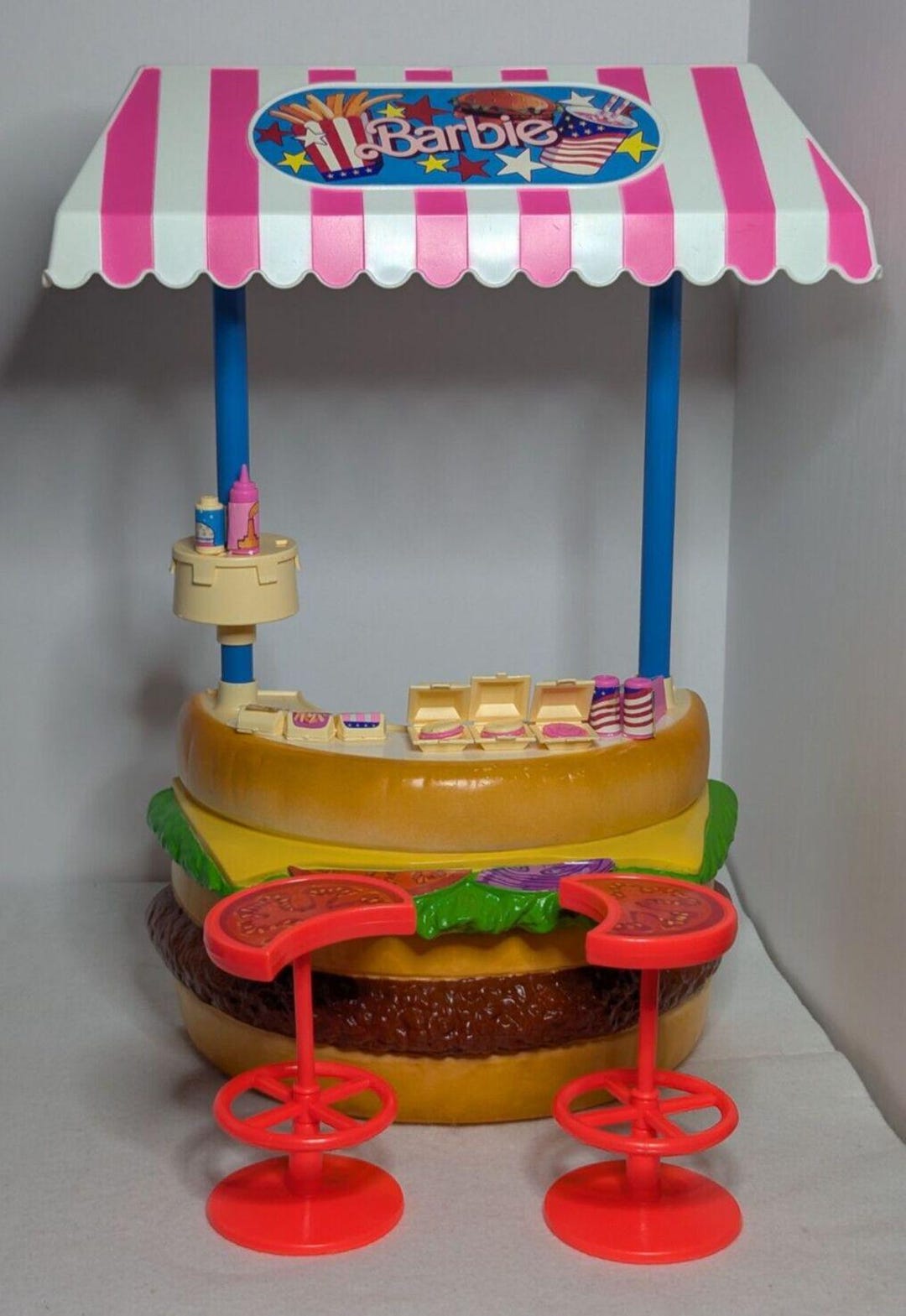 Vintage Mattel 1990s All American Barbie Hamburger Stand 9321 - Etsy