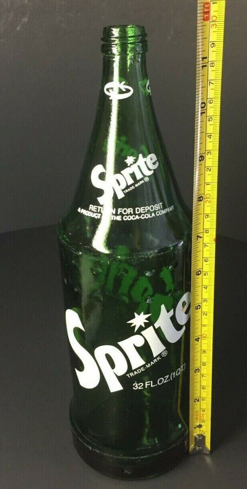Vintage Sprite Green Dimple Bottle Statue of Liberty on Bottom 32 Oz ...