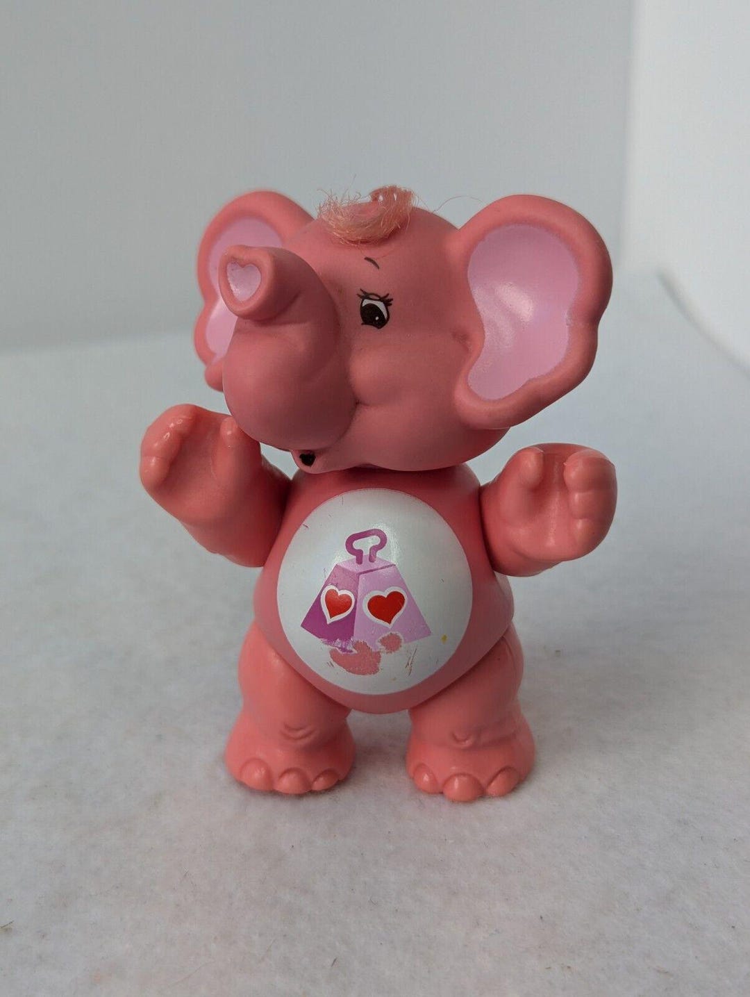 1985 Care Bear Cousins Lotsa Heart Pink Elephant Figure PVC - Etsy