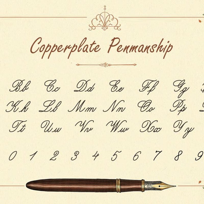 Copperplate - Etsy