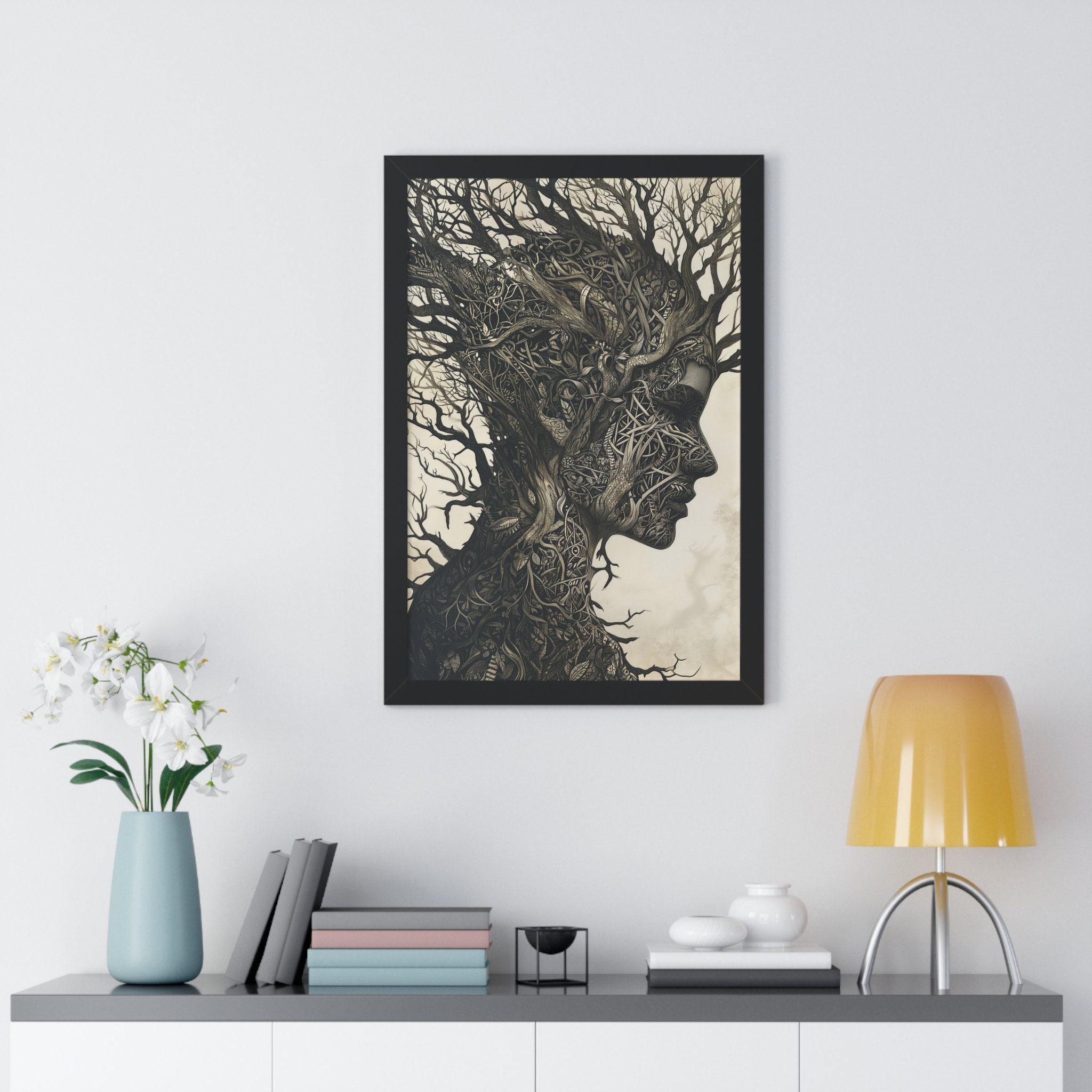 Willow {digital Unique Wall Art Ent Tree Person Great Gift Nature Lover ...