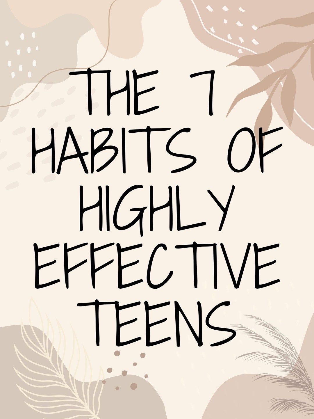 The 7 Habits of Highly Effective Teens Poster .svg (digital Product - Etsy