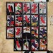 Red Tanzaku wisteria Hanafuda Earring 1 Real Hanafuda Cards, Water ...