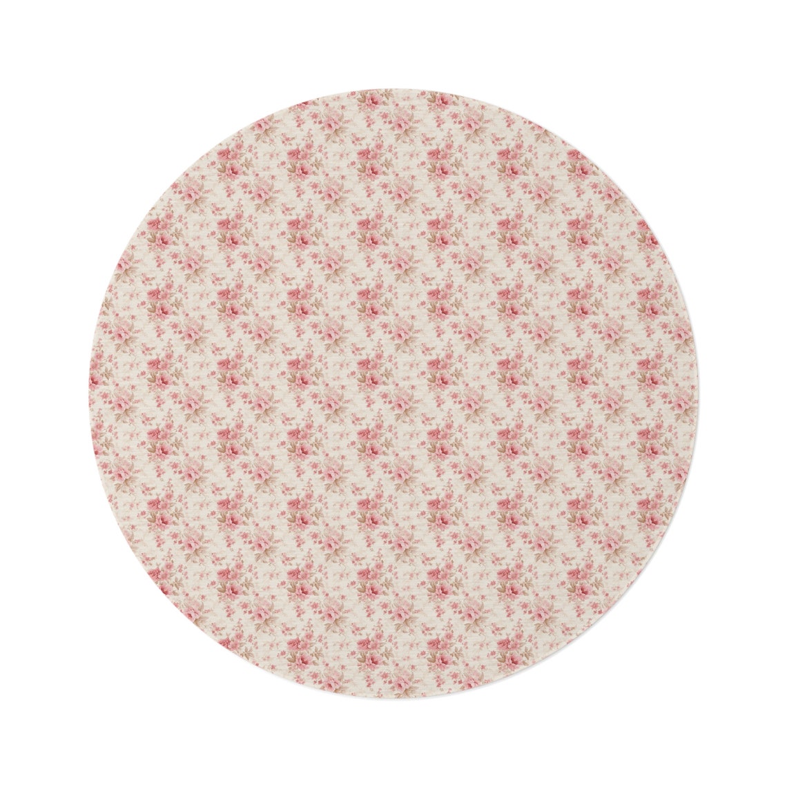 Victorian Rose Rug, Coquette Rug, Round Area Rug, Floral Round Rug ...