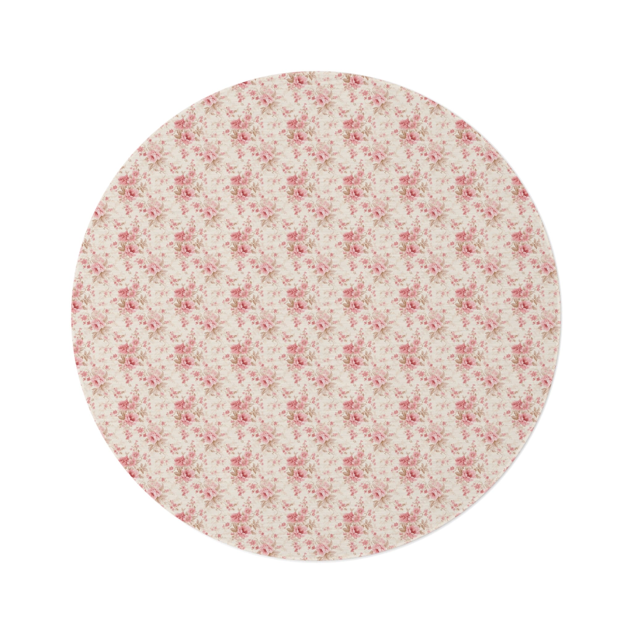Victorian Rose Rug, Coquette Rug, Round Area Rug, Floral Round Rug ...
