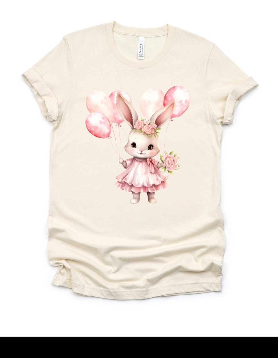 Beautiful Watercolor Bunny, Baby Girl Bunny, Easter Bunny, Floral ...