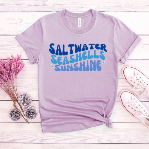 Saltwater Seashells Sunshine Shirt Summer Shirt Beach Shirt Surfer ...