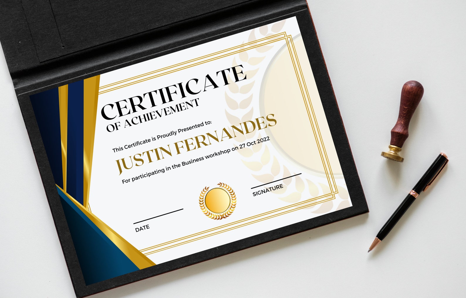 Gold Modern Seminar Certificate - Landscape Layout, Professional and ...