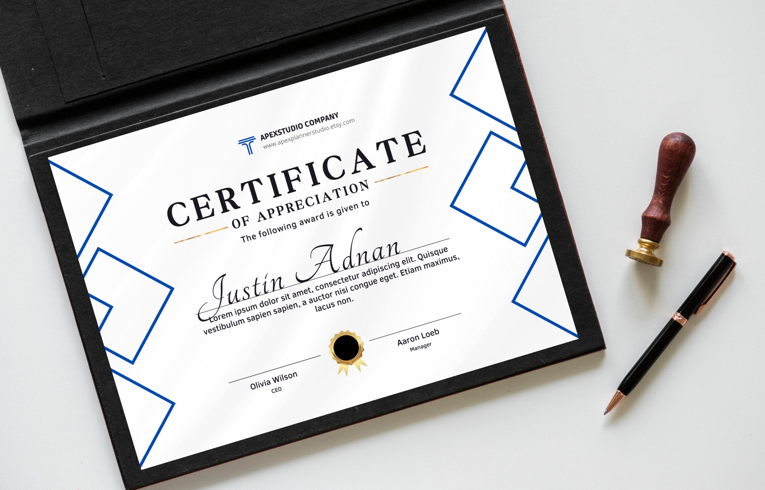 Minimalist Award Certificate, Classic Design, Modern Appreciation Honor ...